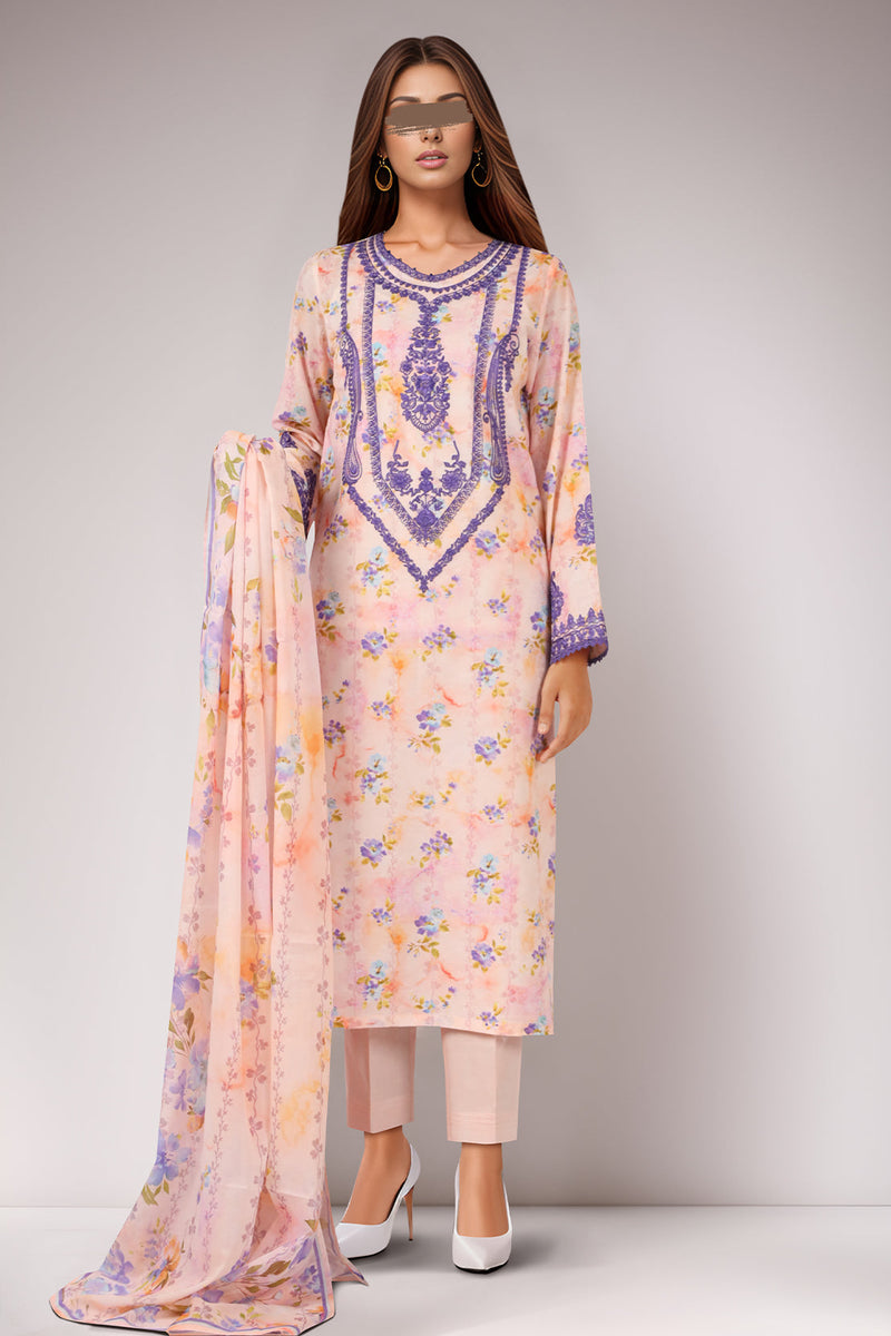 Unstitched Embroidered Self Jacquard 3 Piece – SAYA USA