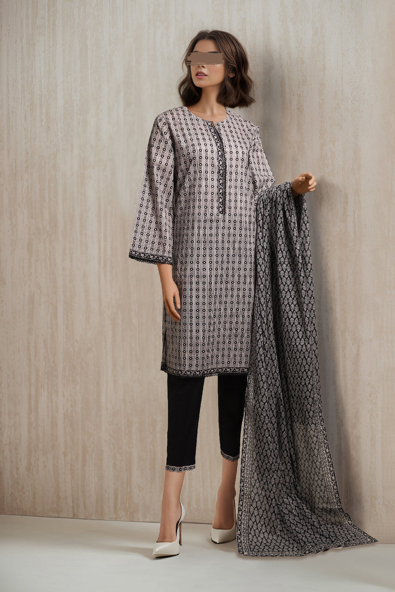 Printed Lawn Stitched 3 Piece – SAYA USA