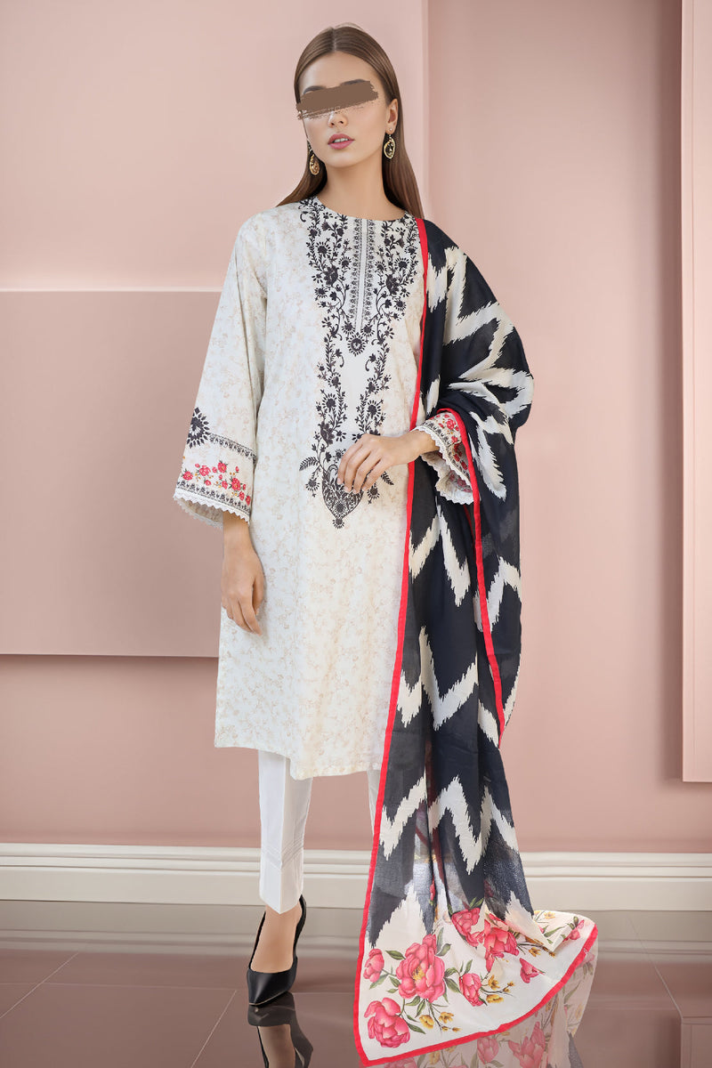 Printed Cambric Stitched 3 Piece – SAYA USA