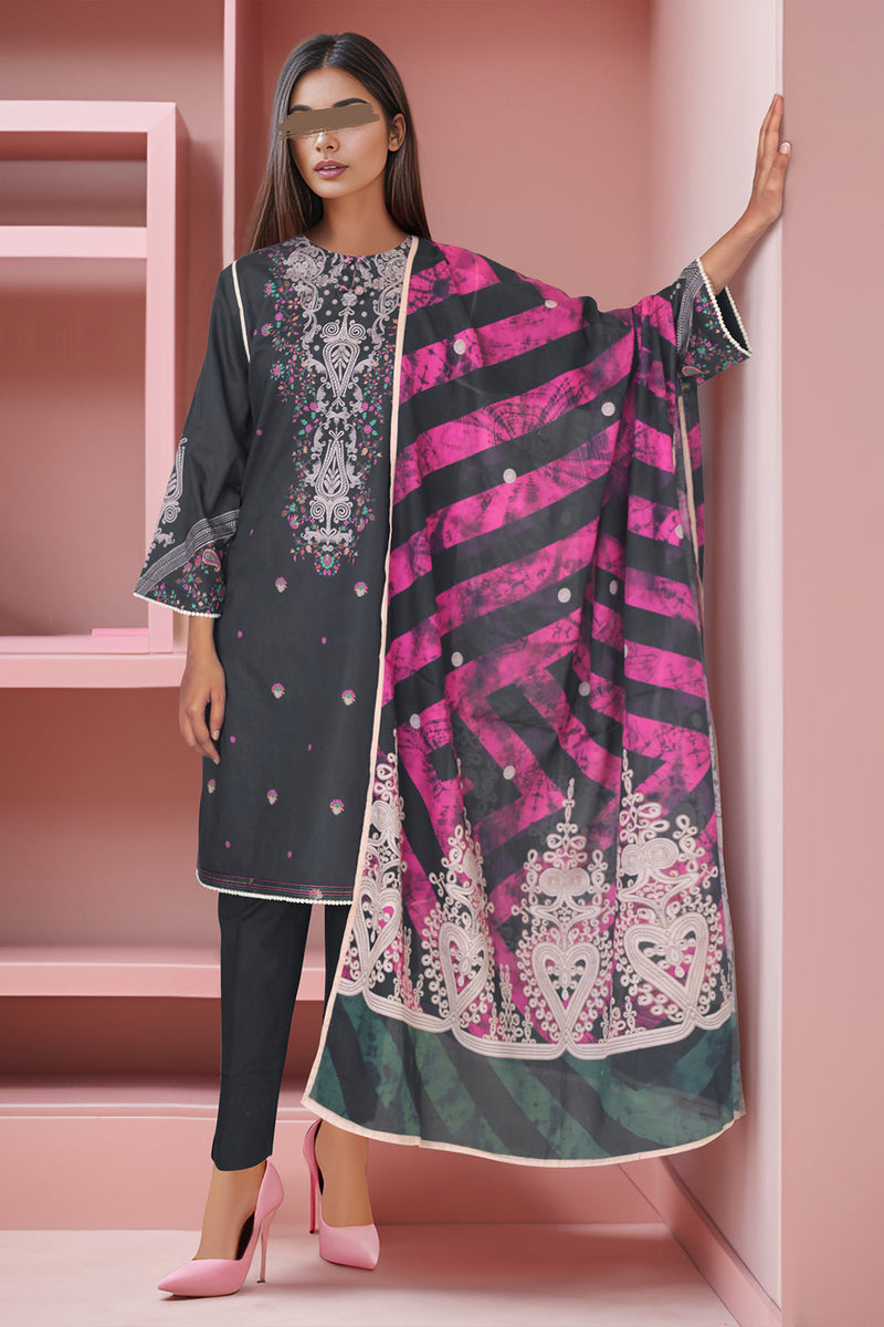 Printed Cambric Stitched 3 Piece – SAYA USA