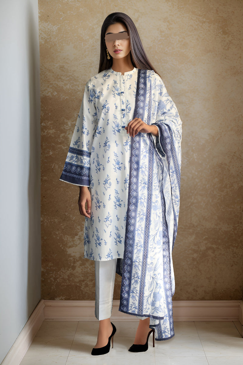 Printed Cambric Stitched 3 Piece – SAYA USA