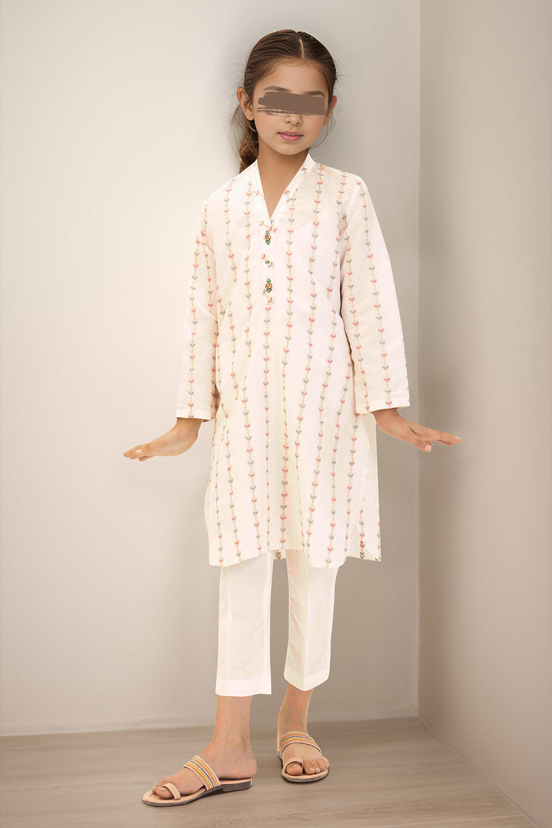 Stitched Cotton Jacquard Shirt/trouser For Kids – SAYA USA