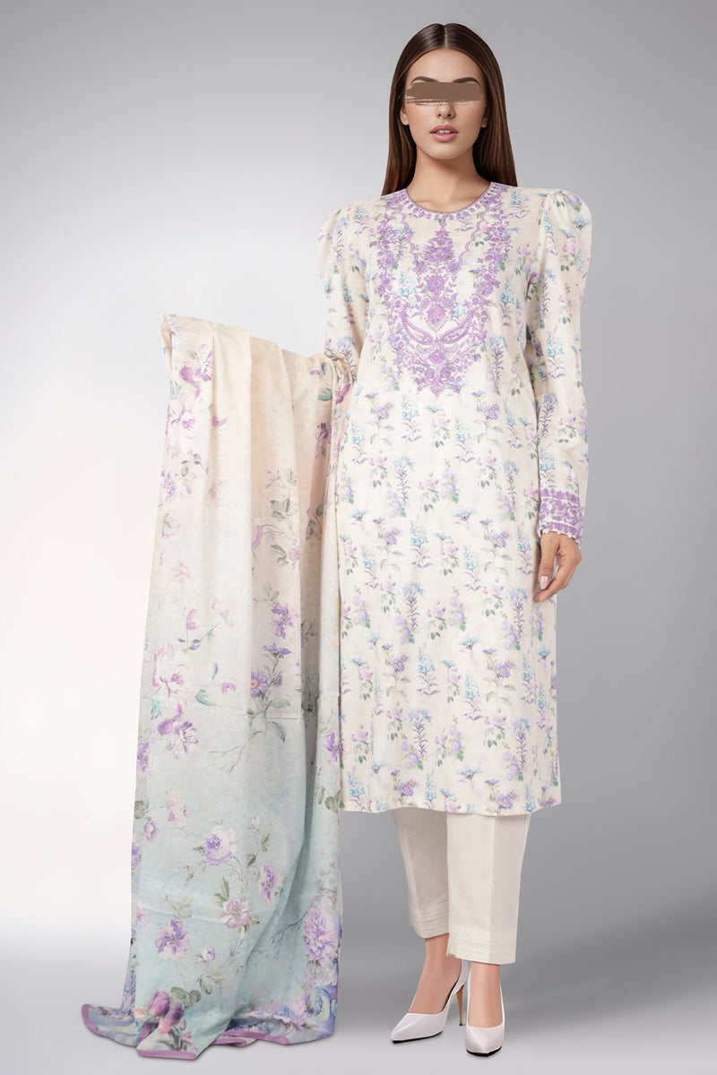 Embroidered Lawn Stitched Shirt – SAYA USA