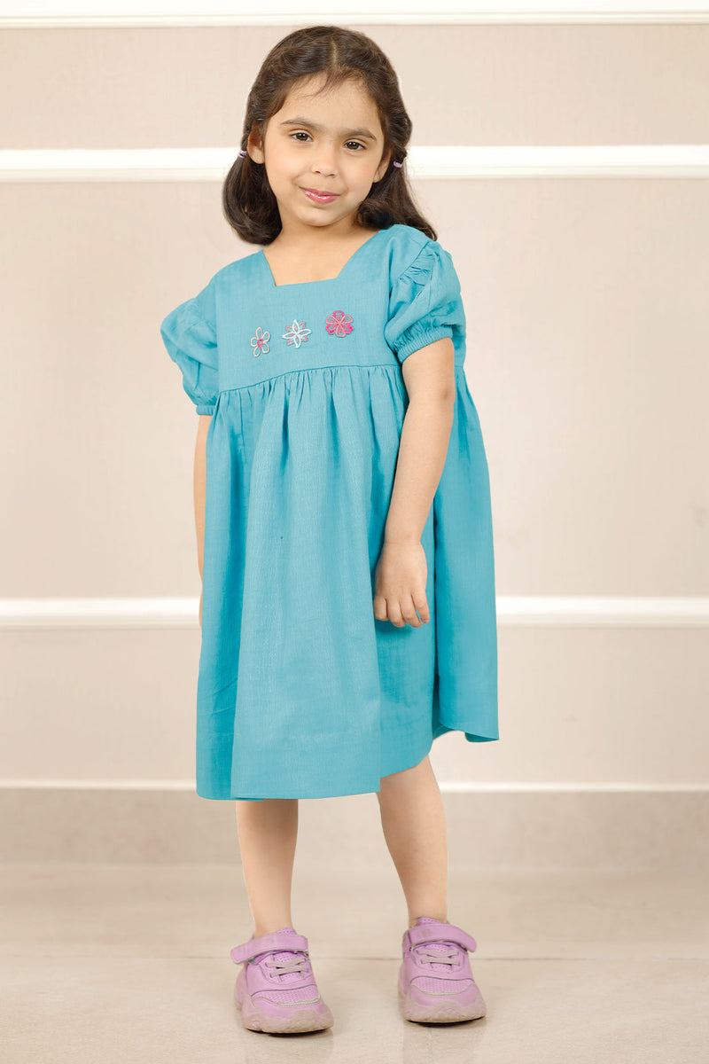 Stitched Embroidered Cotton Jacquard Smock Frock For Kids – SAYA USA