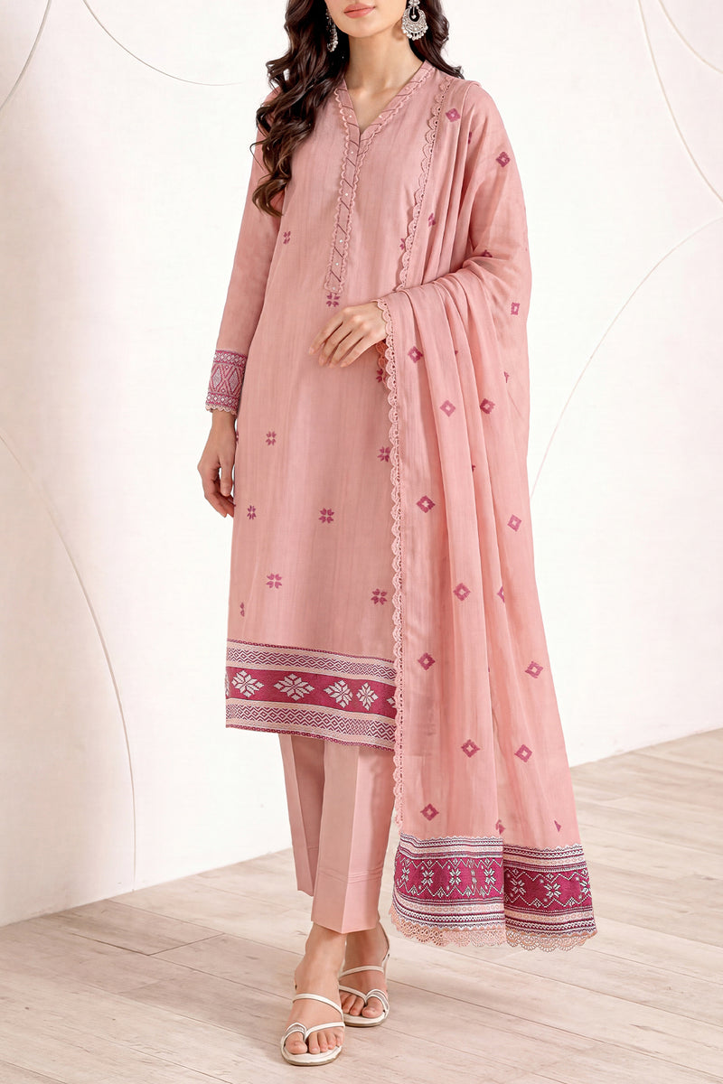 Unstitched Jacquard Cotton 3 Piece – SAYA USA