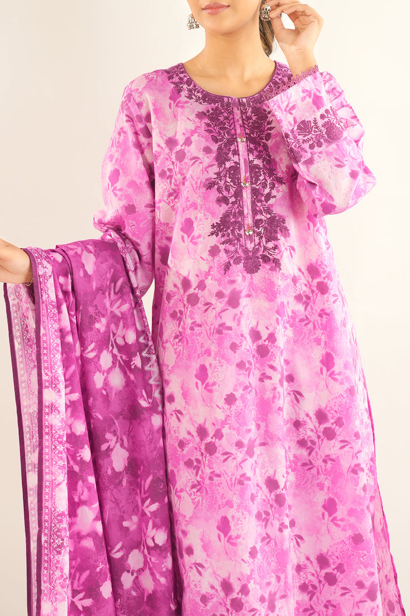 Printed Embroidered Lawn Stitched Shirt – SAYA USA